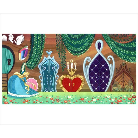 Wall Decor | Alice In Wonderland Doors Illustration Art Print | Poshmark